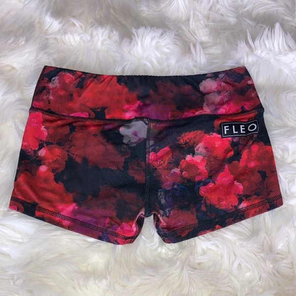 Fleo | Shorts | Fleo Dark Red Rose Shorts Og Dl 25 | Poshmark